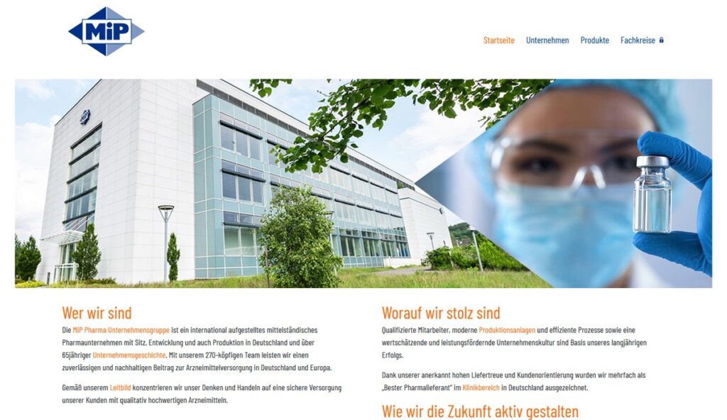 Neue Website der MiP Pharma Unternehmensgruppe / Informativ und ...